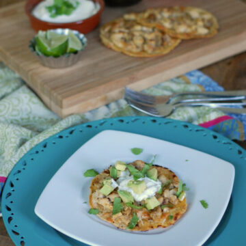 Chicken and Cheese Tostadas