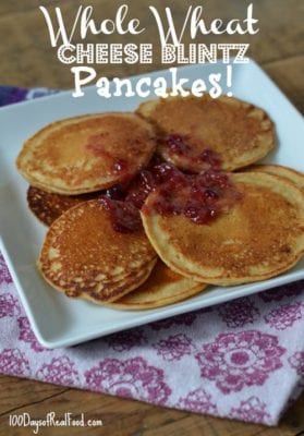 Whole Wheat Cheese Blintz Pancakes ⋆ 100 Days of Real Food