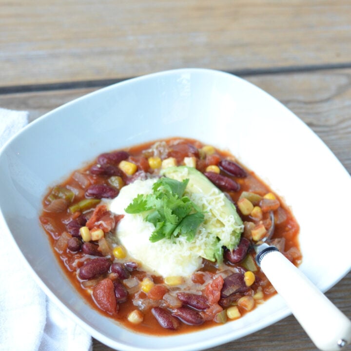 Slow Cooker Meatless Chili ⋆ 100 Days of Real Food