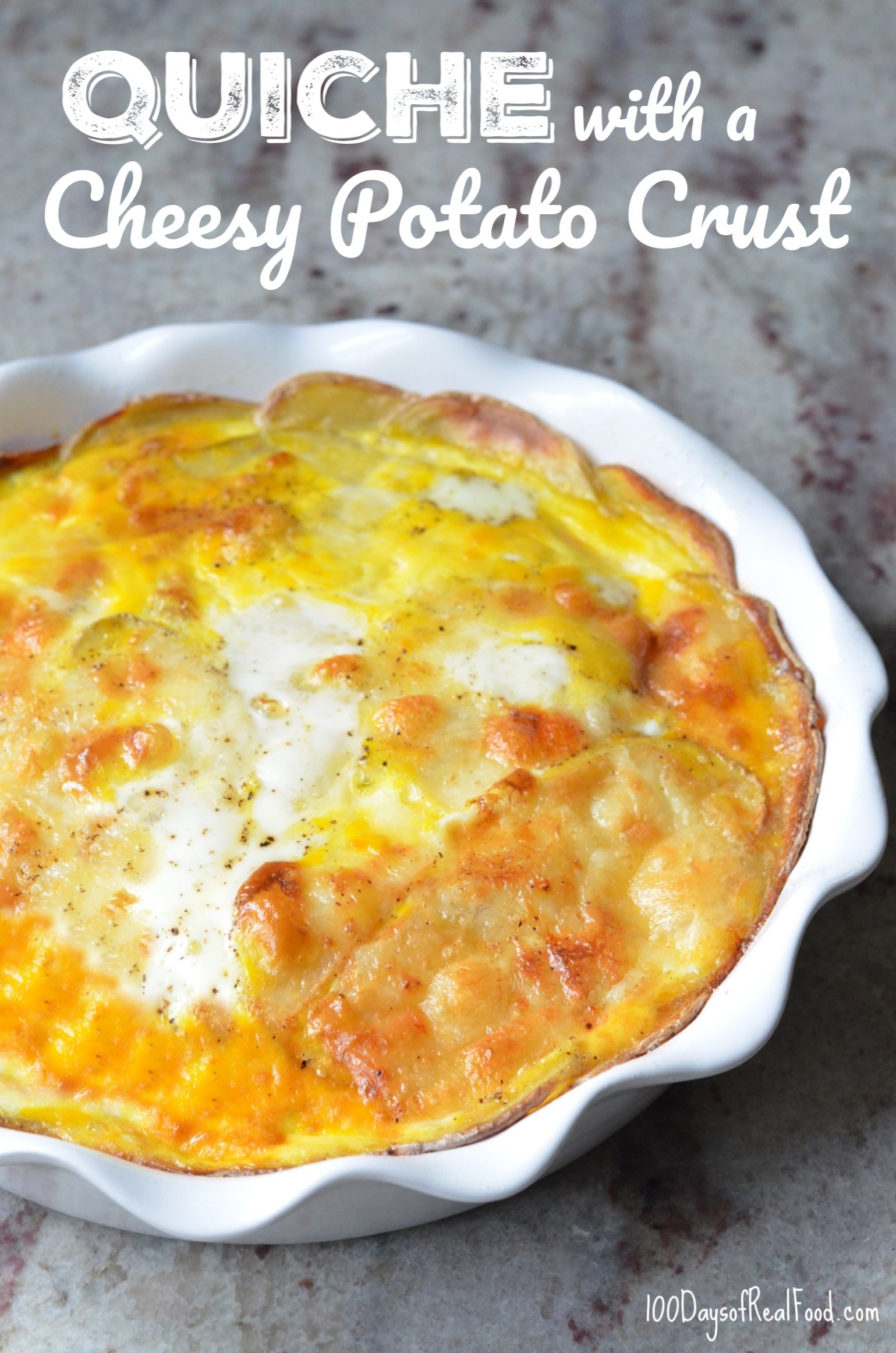 Quiche with a Cheesy Potato Crust (Gluten-Free) ⋆ 100 Days of Real Food