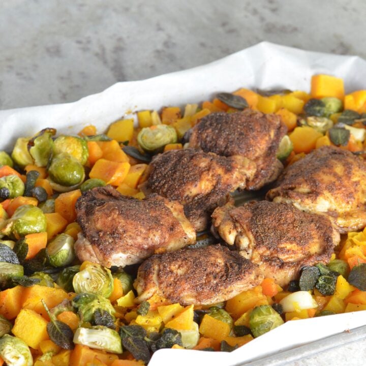 Sheet Pan Chicken and Fall Vegetables ⋆ 100 Days of Real Food
