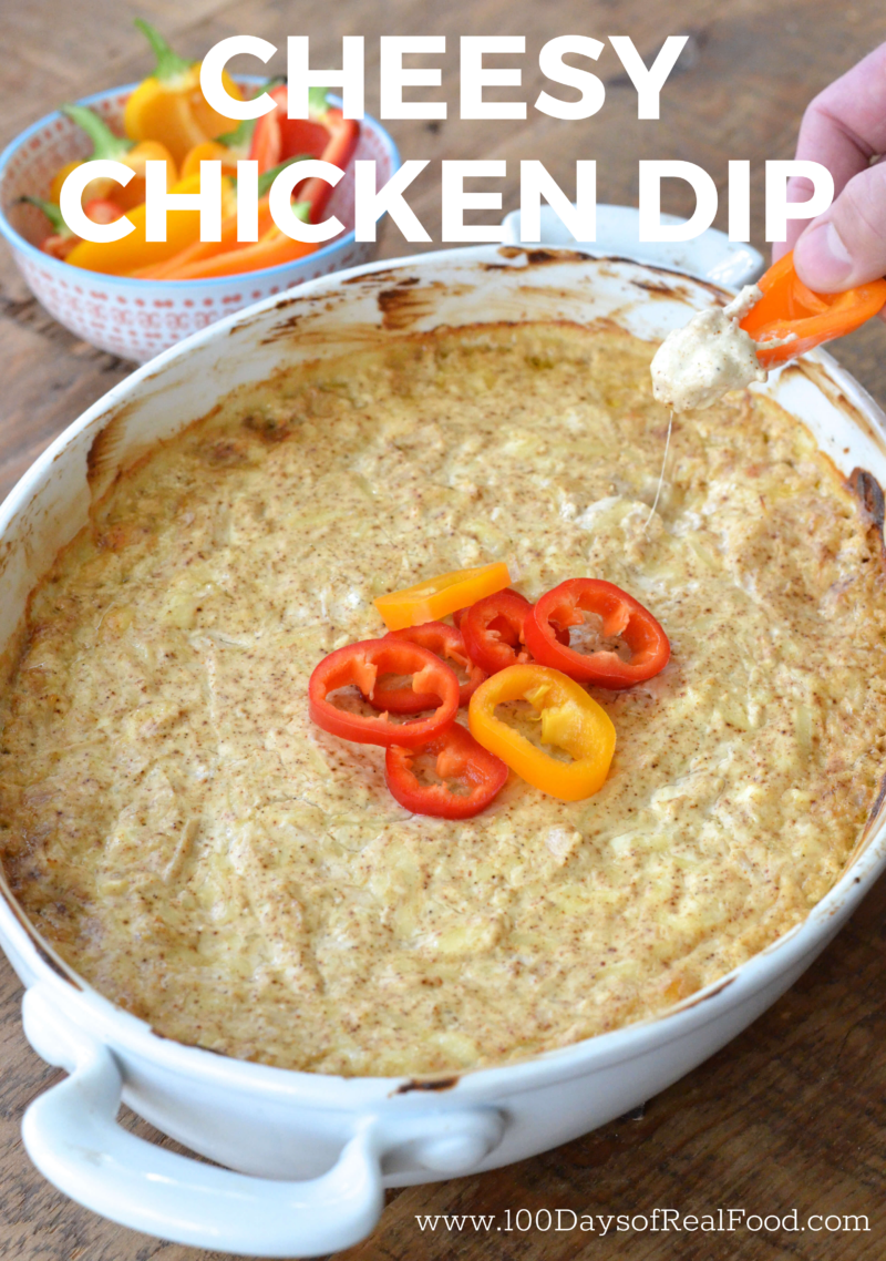 Cheesy Chicken Dip ⋆ 100 Days of Real Food