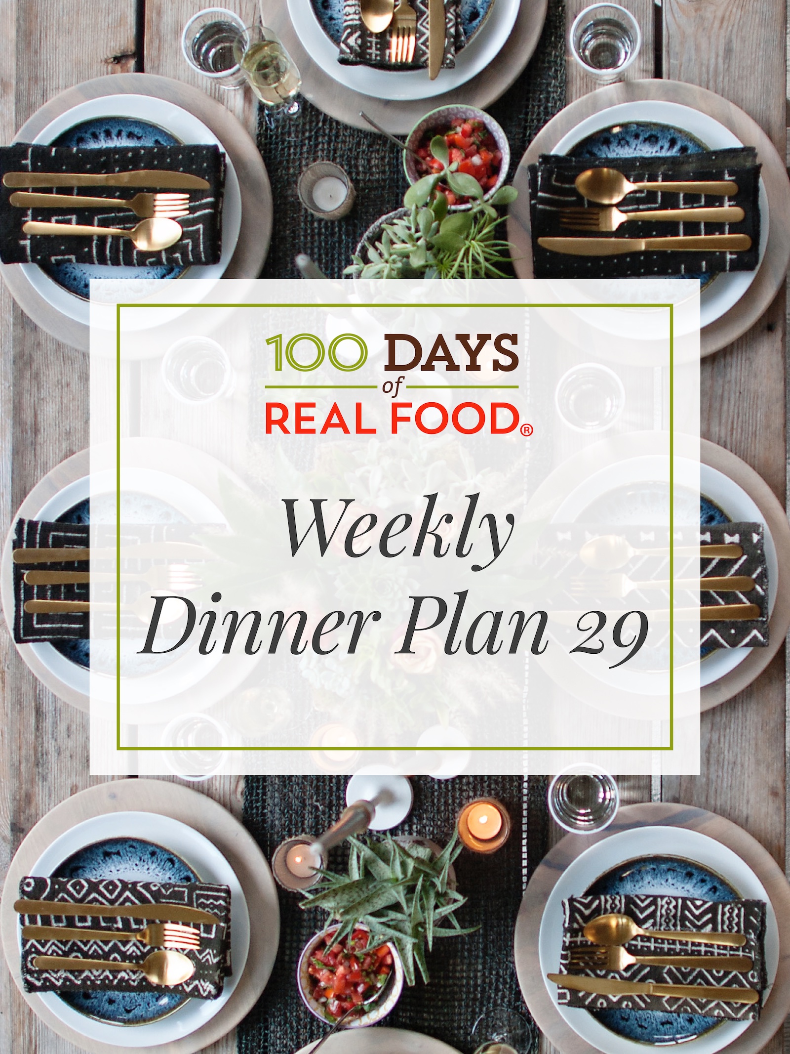 Real Food Dinner Plan: Week 29 ⋆ 100 Days of Real Food