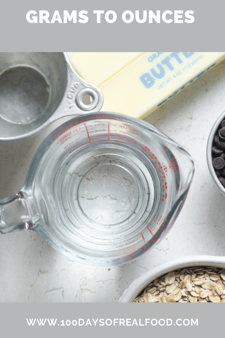 Grams to Ounces ⋆ 100 Days of Real Food