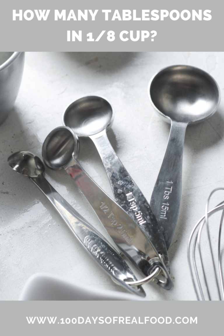 How Many Tablespoons in 1/8 Cup ⋆ 100 Days of Real Food