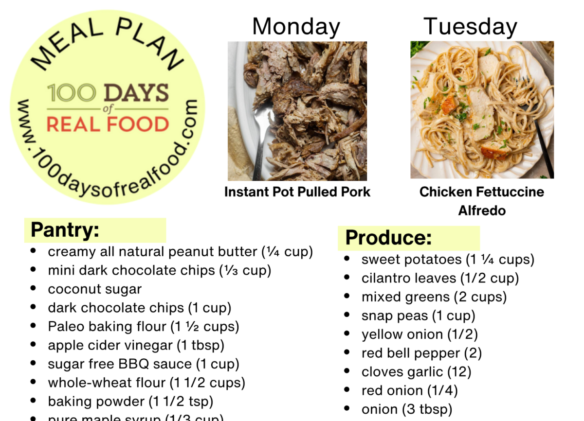 100 Days Club Meal Plans ⋆ 100 Days of Real Food