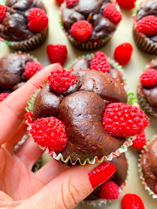 Chocolate Raspberry Muffins ⋆ 100 Days of Real Food